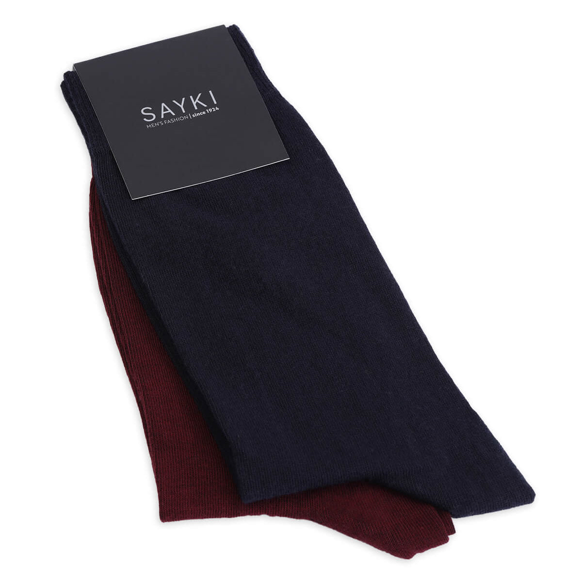 Navy - Burgundy Socket Cotton Socks – SAYKI