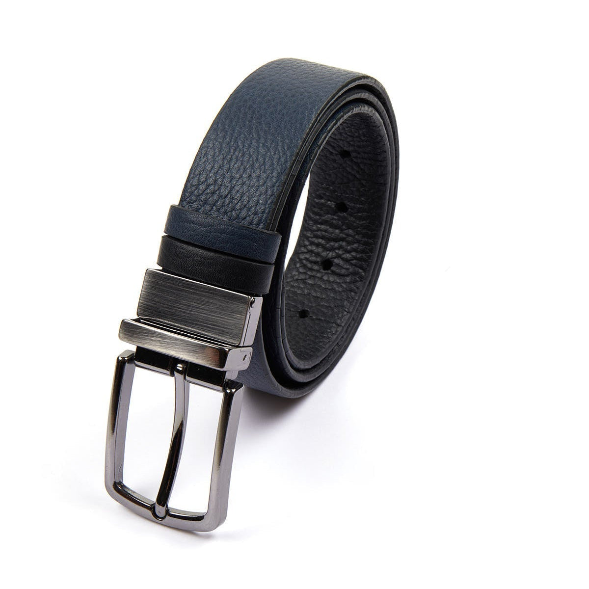Classic Black Floater - Navy Floater Leather Belt – SAYKI