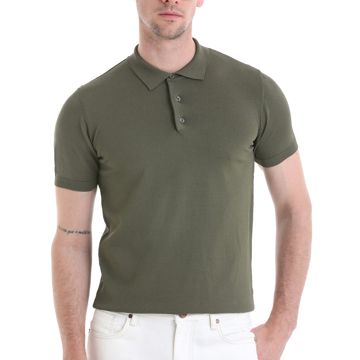 Comfort Fit Rayon Khaki Polo T-Shirt – SAYKI